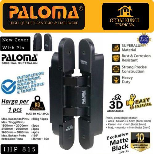 Jual ENGSEL CONCEALED INVISIBLE TANAM PINTU PALOMA CONC P80 BK IHP 815 ...