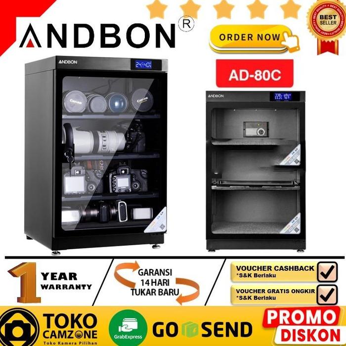 Jual Dry Box Dry Cabinet ANDBON AD-80C Digital Drybox Drycabinet 80 ...