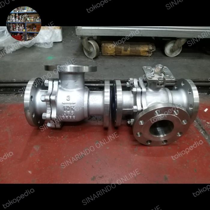 Jual three way ball valve 21/2 inch dn 65 cabang 3 stainless ss 304 jis ...