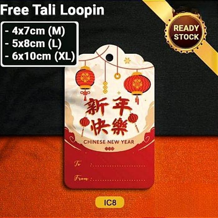 Jual CNY Hang Tag Imlek Label Chinese New Year Gift Tag Kartu Ucapan ...