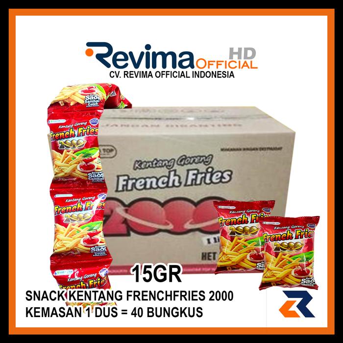 Jual Snack kentang Goreng FRENCH FRIES 2000 Kemasan 1 Dus isi 40 ...
