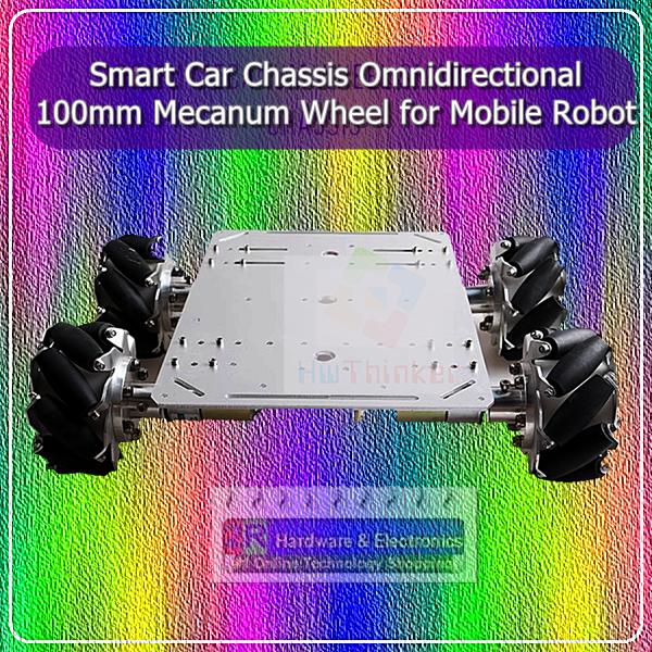 Jual Smart Car Chassis Omnidirectional 100mm Mecanum Wheel for Mobile ...