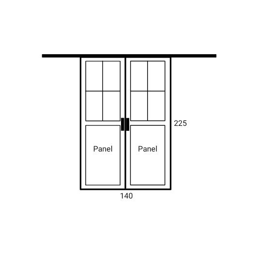 Jual pintu sliding aluminium 2 daun rel atas uk. 140x225 - Kota Depok ...