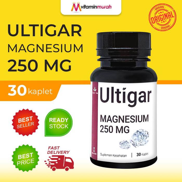Jual ULTIGAR MAGNESIUM 250 MG SUPLEMEN KESEHATAN ISI 30 KAPLET ...