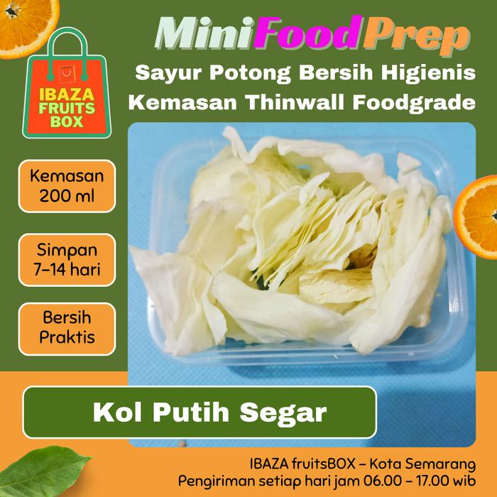Promo Miniprep Sayur Kol Putih Rajang Food Prep Sayur Segar Kemasan Box ...