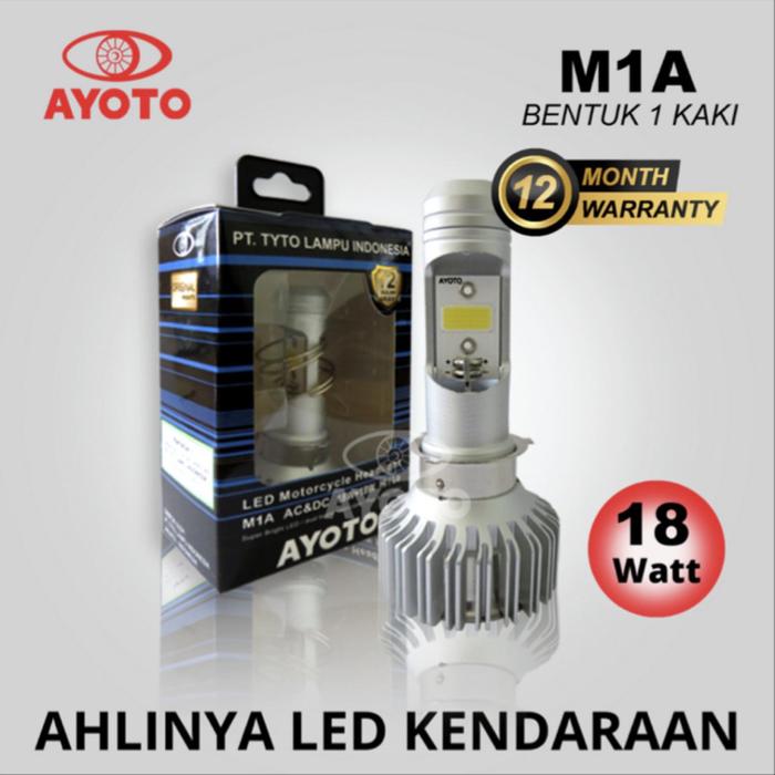 Jual Lampu Motor LED AYOTO M1A Pro H6/T19/M5 Hi-Lo AC DC Original - M1A ...