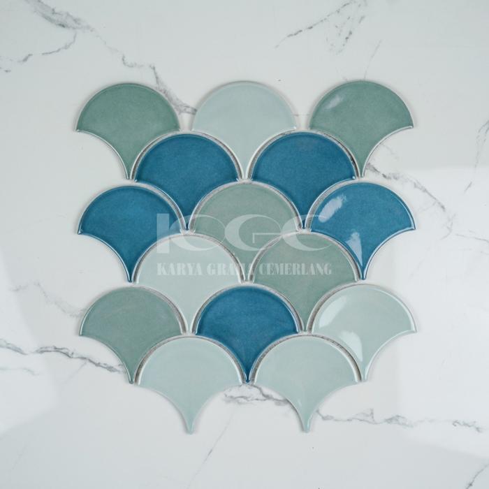 Jual Keramik mozaik concave leaf fish scale - Jakarta Barat - Karya ...