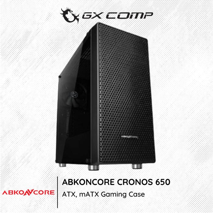 Promo Casing ABKONCORE CRONOS 650 | ATX, mATX Gaming Case 1 Fan Free ...