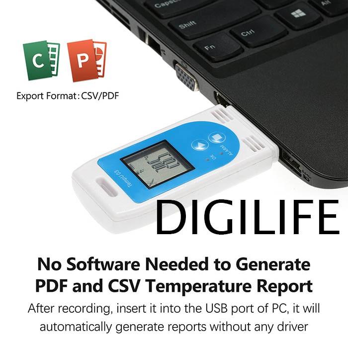 Jual Data Logger Temperature Humidity Temp U03 Tzone USB Sensor PC ...