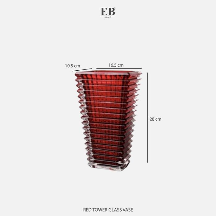 Jual Vas Bunga Kaca Hiasan Minimalis / Tower Glass Vase EB Home 3822 ...