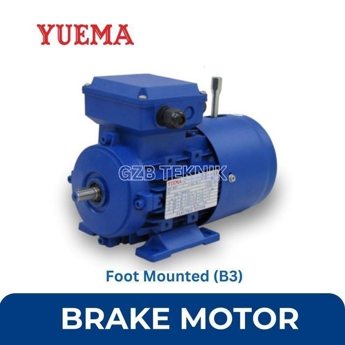 Jual Electric Brake Motor 3kW 4HP 220V/380V 3PHASE YUEMA YBD B3 Foot ...