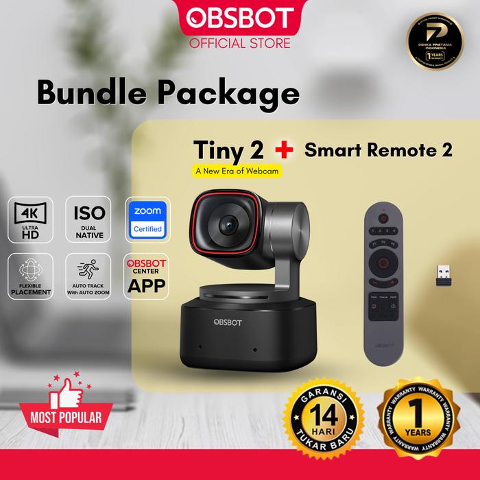 Promo OBSBOT Tiny 2 AI-Powered PTZ 4K Webcam AI Tracking With Remote ...