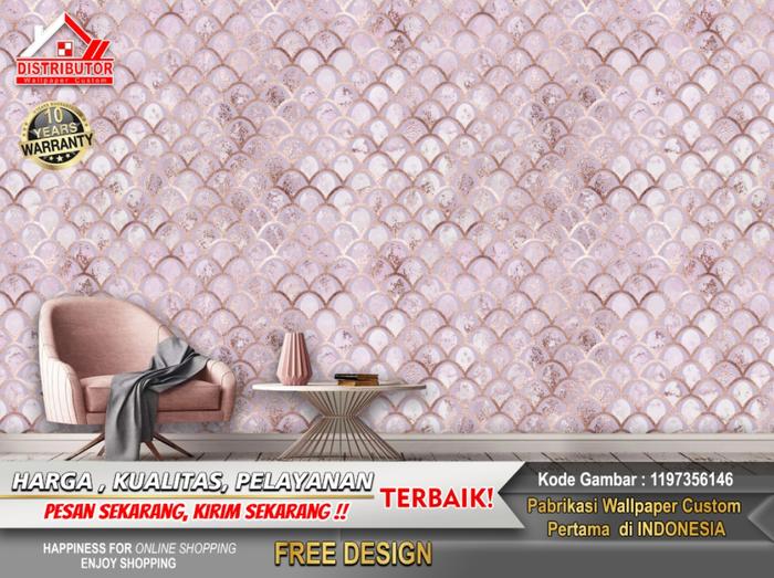 Jual Wallpaper Custom 3D Tema Marmer Pink Aesthetic | Wallpaper Kamar ...