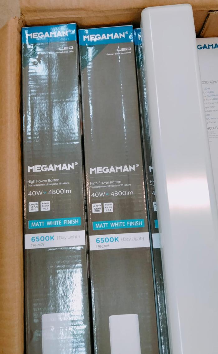 Jual MEGAMAN LAMPU LED BALOK 40WATT KAP RM LED HIGH POWER BATTEN LAMPU T5 120CM - Jakarta Barat ...