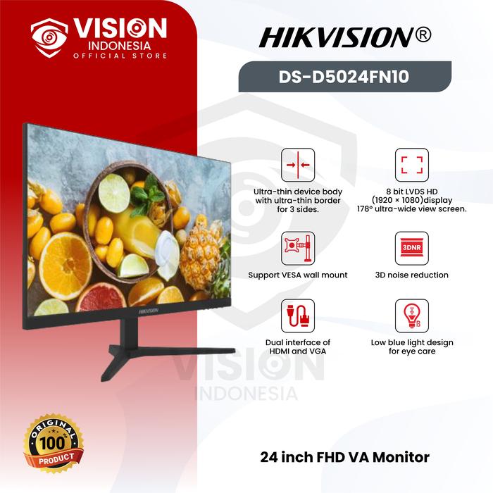 Jual HIKVISION DS-D5024FN10 Monitor LED 24 Inch Full HD - IPS Screen - Jakarta Utara - VISION ...