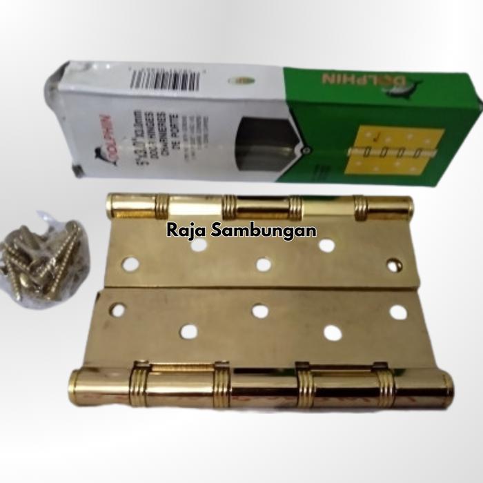 Jual Perpasang Engsel Pintu 5 Inch x 3 Inch x Tebal 3 mm Inch Kuning ...