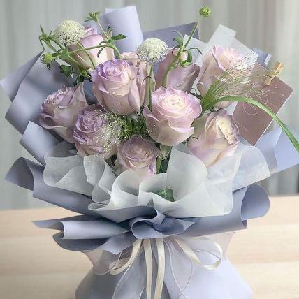 Jual Simple mix lilac style bouquets bucket buket bunga segar fresh ...