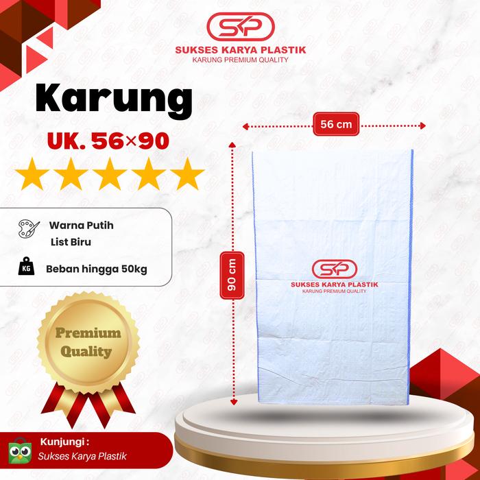 Jual KARUNG 50kg PREMIUM karung plastik 50 kg uk. 56 x 90 cm karung ...