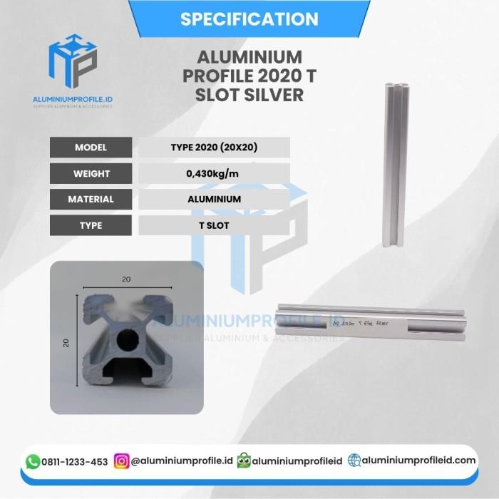 Jual ALUMINIUM PROFILE 2020 T SLOT SILVER PANJANG 6 METER SANGAT MURAH DAN BERKUALITAS TERBAIK ...