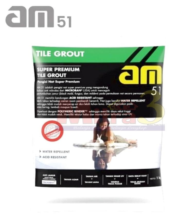 Jual SEMEN NAT AM 51 BLACK PREMIUM TILEGROUT 1 KG DENGAN MICROBAN ...