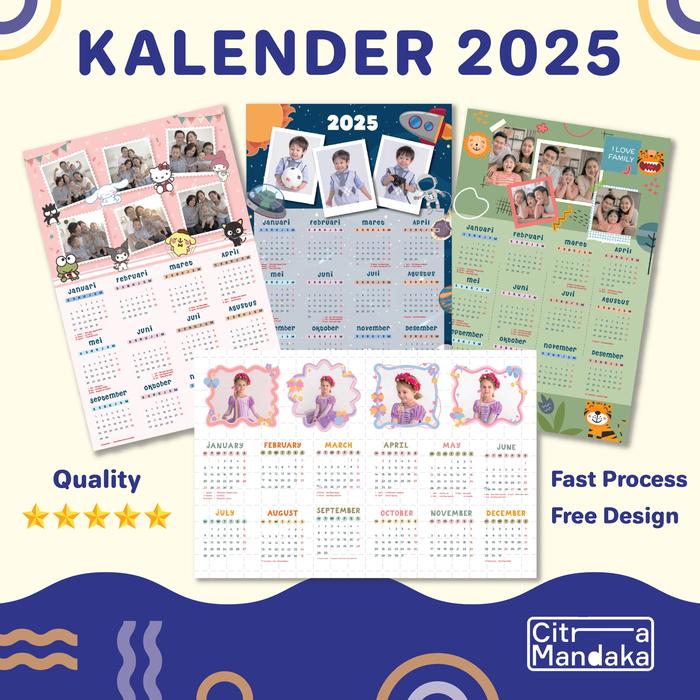 Jual Cetak Kalender 2022 Custom Dinding A3 - AC 190 Gr, Frame 04 ...