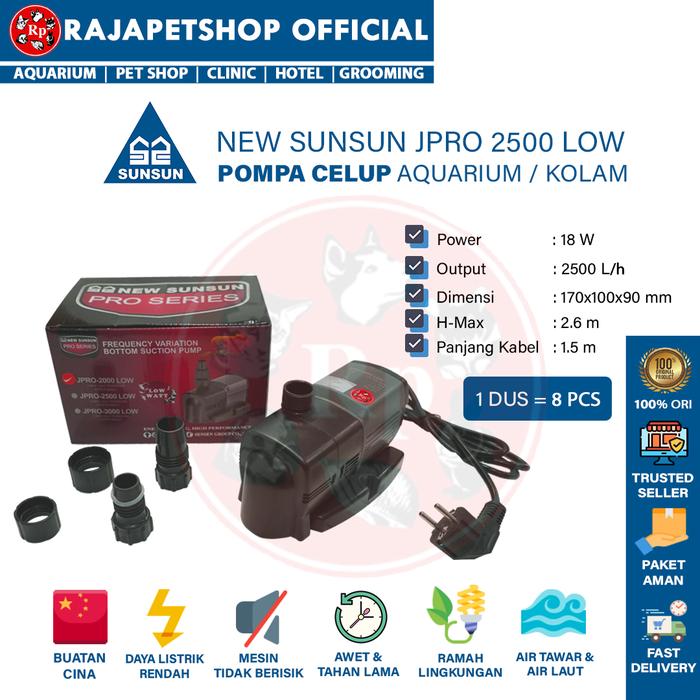 Jual NEW SUNSUN JPRO 2000/2500/3000 LOW Pompa Celup Kolam Aquarium ...