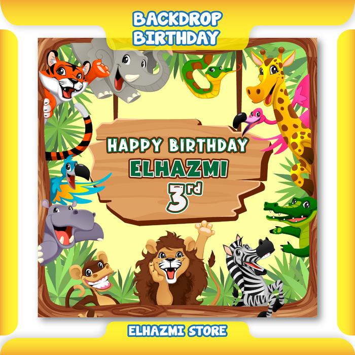 Promo Banner Ulang Tahun KEBUN BINATANG ZOO Spanduk Ultah Kostum ...