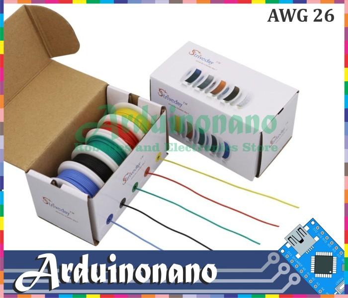 Jual Kabel cable TUNGGAL AWG 26 AWG26 silicone silikon 26AWG 1 roll 16M ...