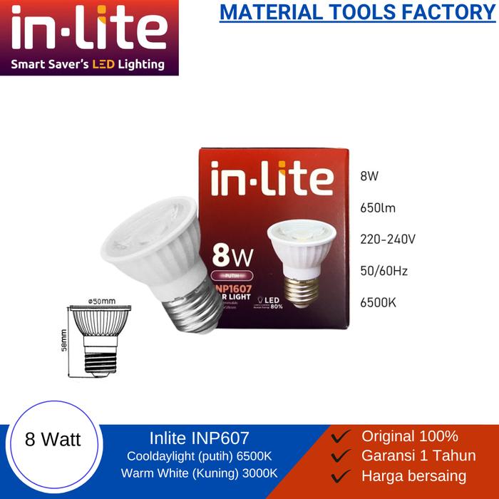 Promo InLite PAR Light COB Fitting E27 Lampu LED Spot COB INP1607 8W ...