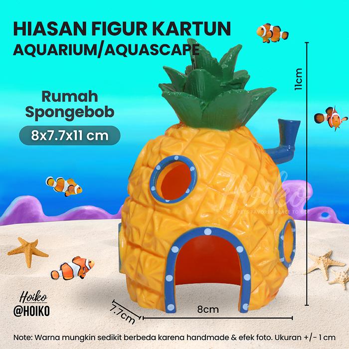 Jual Hiasan Resin Akuarium Ikan Dekorasi Ornamen Spongebob Fish Tank ...