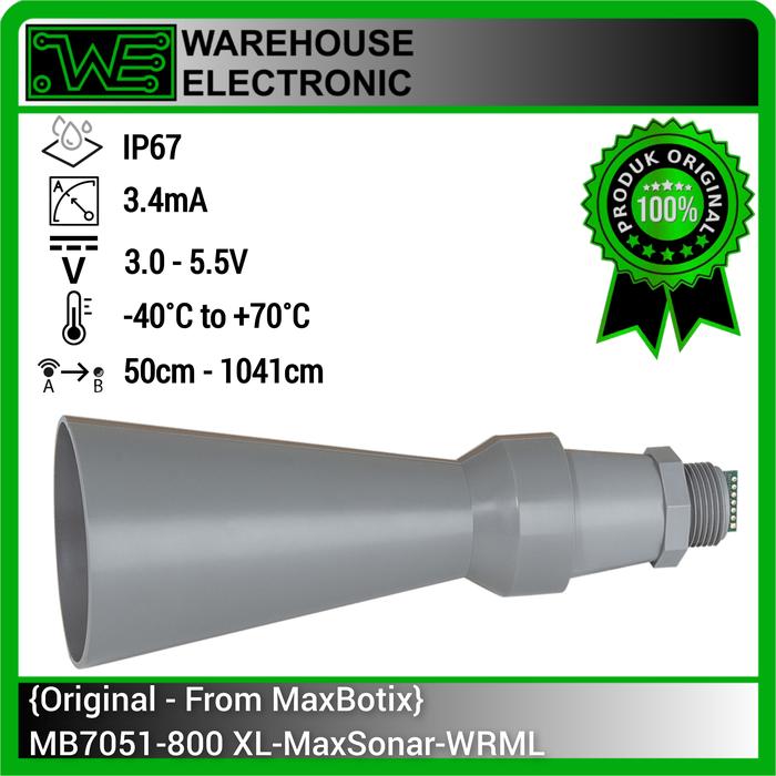 Jual MB7051 XL-MaxSonar-WRML - ORIGINAL MaxBotix MB7051-800 Sensor ...