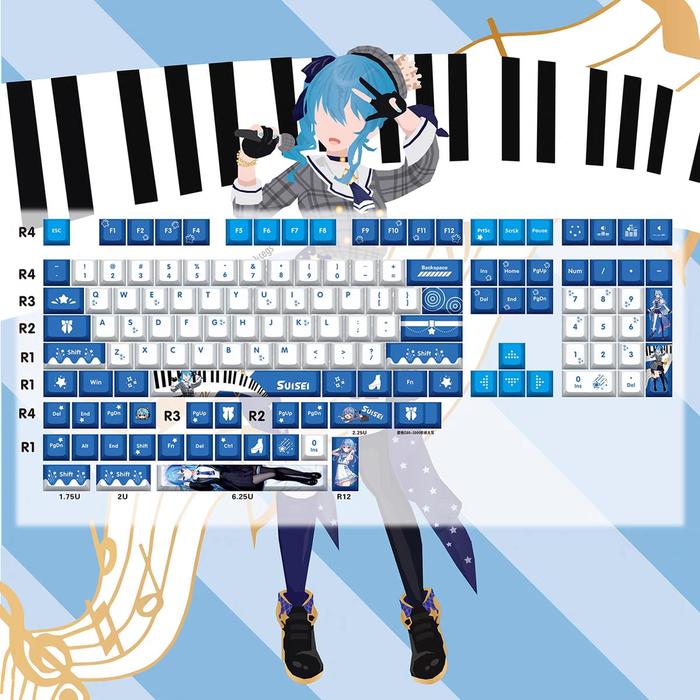 Jual Keycaps set Anime Hololive Hoshimachi Suisei PBT / Cherry Profile ...
