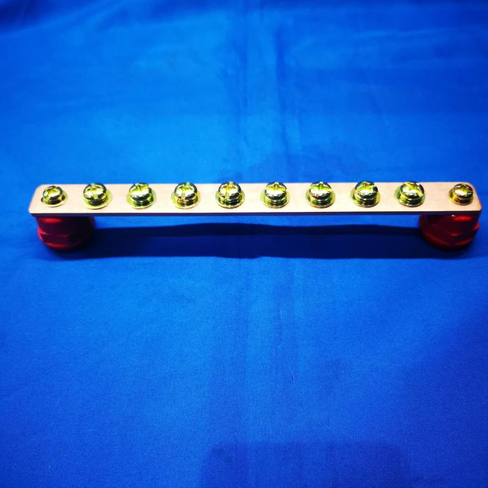 Jual Busbar Bar Plat Tembaga Grounding Ground Nol Arde 220x20x2MM 8 ...