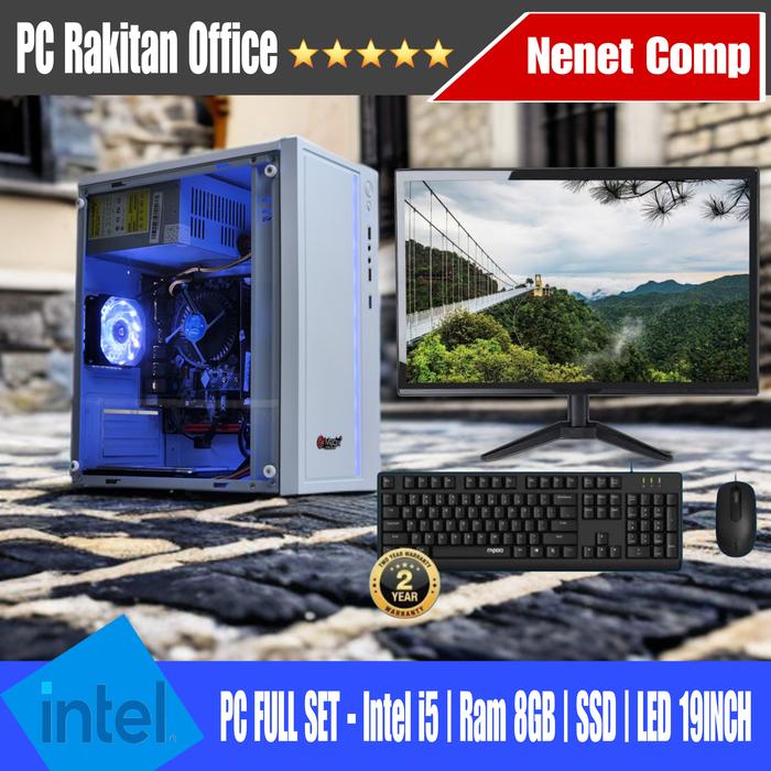 Jual Full Set - PC Rakitan i5 3470 | 8GB | SSD | LED 19 | Siap Pakai ...