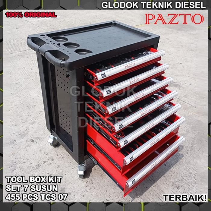 Jual WIPRO Tool Box Kit Set Trolley Kabinet 7 Susun Laci 143 Pcs TKS 07 ORI - PAZTO TCS-07 ...