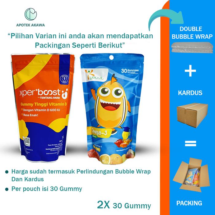 Promo BUNDLING EXPERT BOOST VITAMIN D 600 IU + YOUVIT OMEGA-3 GUMMY ...