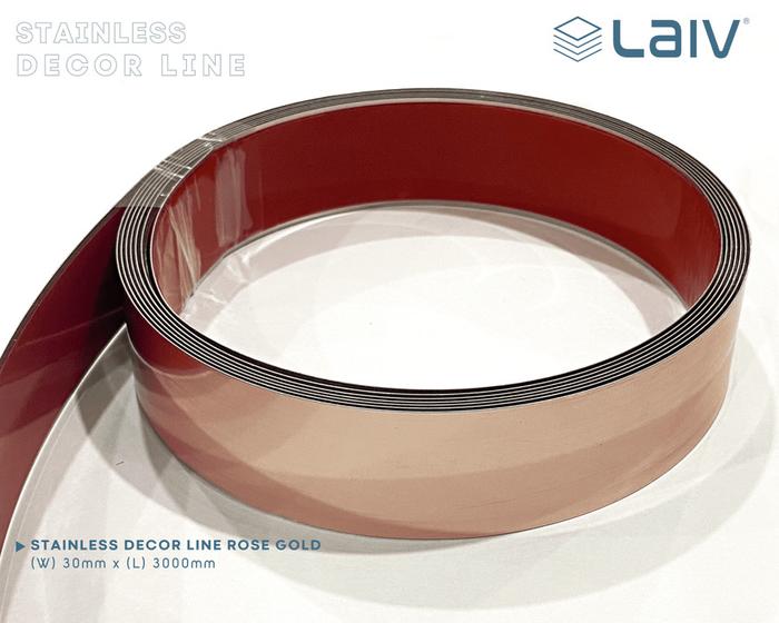 Promo [LAIV] List Plat Strip Mirror Stainless Steel List Strip Dinding ...