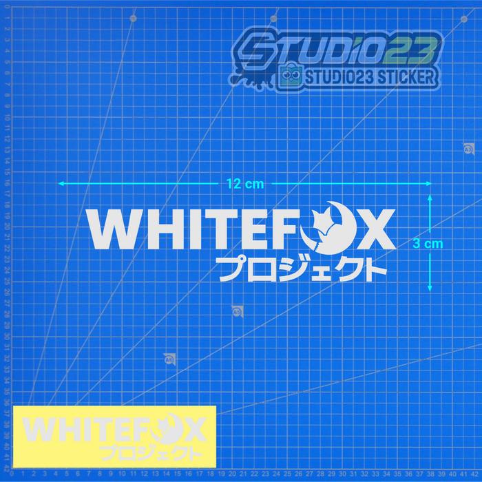 Jual Stiker whitefox project Japan kanji Cutting Hologram - Putih ...
