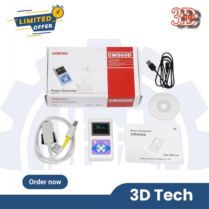 Jual CONTEC CMS60D Fingertip Pulse Oximeter SpO2 PR Sleep Heart Rate ...