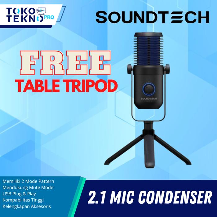 Promo Soundtech 2.1 USB Condenser Microphone Cardioid for PC - Jakarta ...