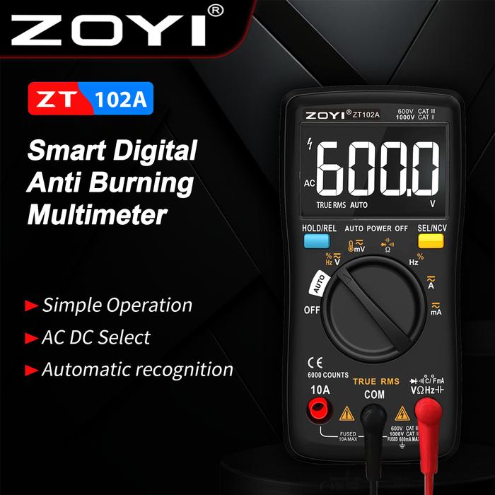 Promo ZOYI ZT-102A Upgrade Auto Multimeter Digital Avometer Multitester ...