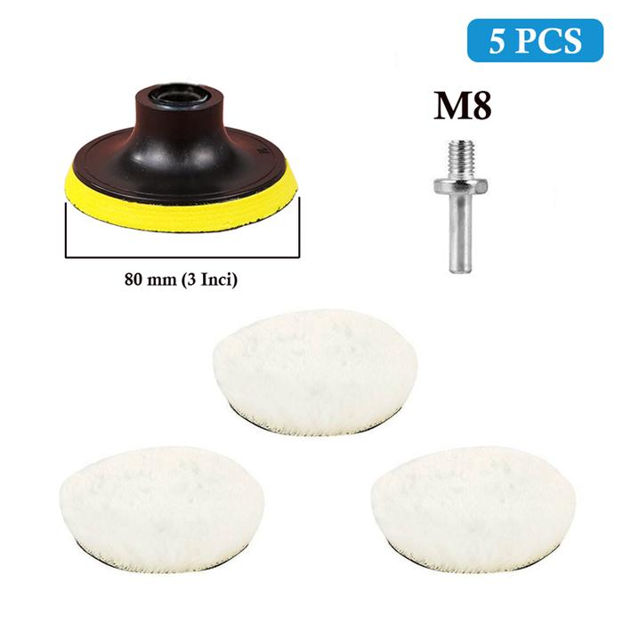 Jual Set Busa Poles Body Mobil Motor 3/4/5/6/7 Inch Sponge Wool ...