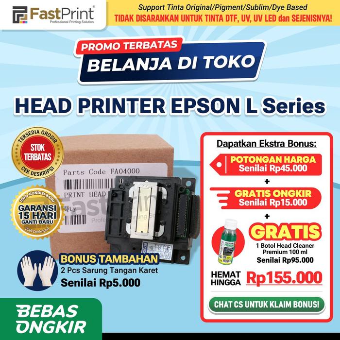Jual Print Head Epson L1110, L3110 L3150, L4150, L4160, L5190 Original ...