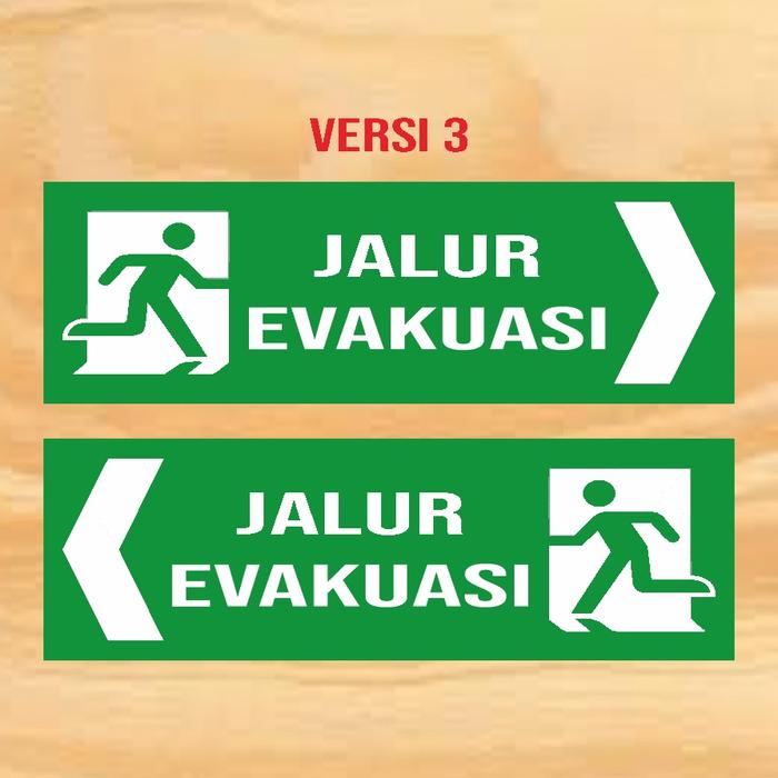 Jual Stiker Rambu Jalur Evakuasi Versi 2 | Stiker Jalur Evakuasi Tangga ...