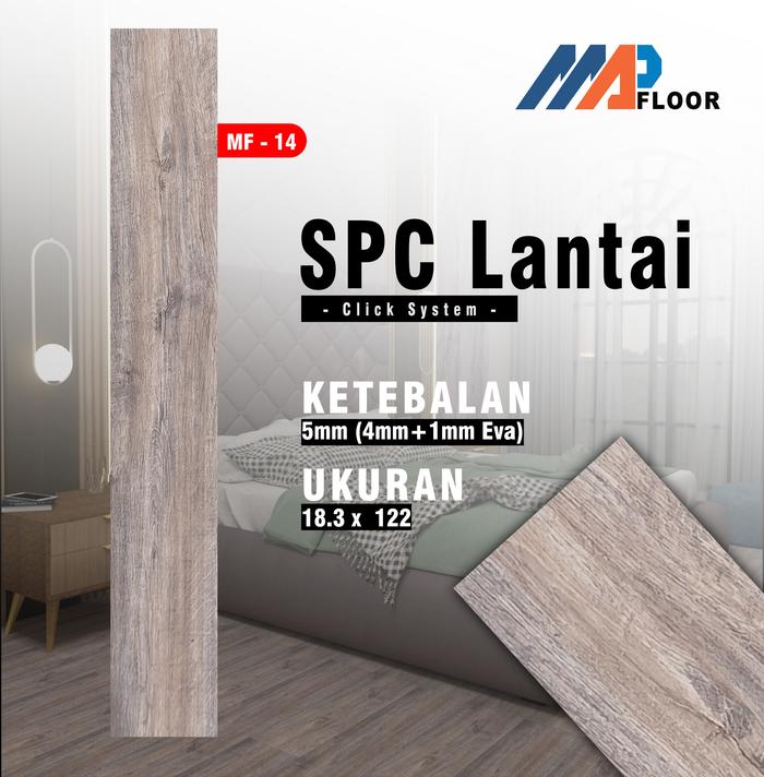 Jual CUCI GUDANG MAP FLOOR SPC LANTAI 5MM UKURAN 18X122CM / WATERPROOF ...