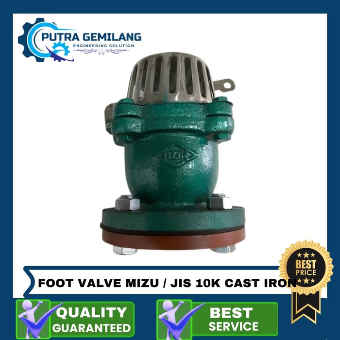 Jual 12" inch / FOOT VALVE MIZU FLANGE JIS 10K / CAST IRON / ORIGINAL ...