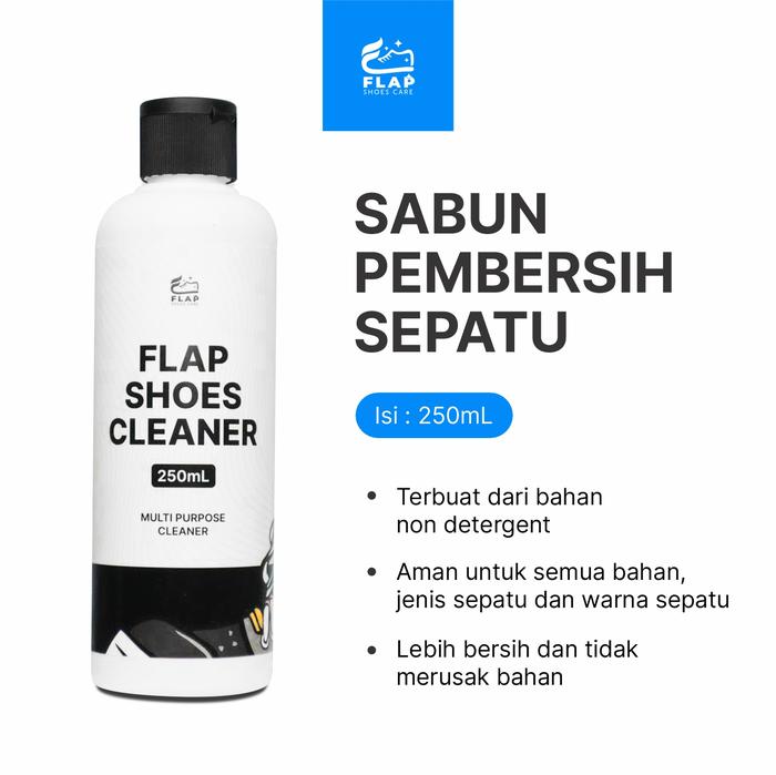 Promo Flap Shoes Care Pembersih Sepatu Putih dan Warna Tanpa Air 250mL ...