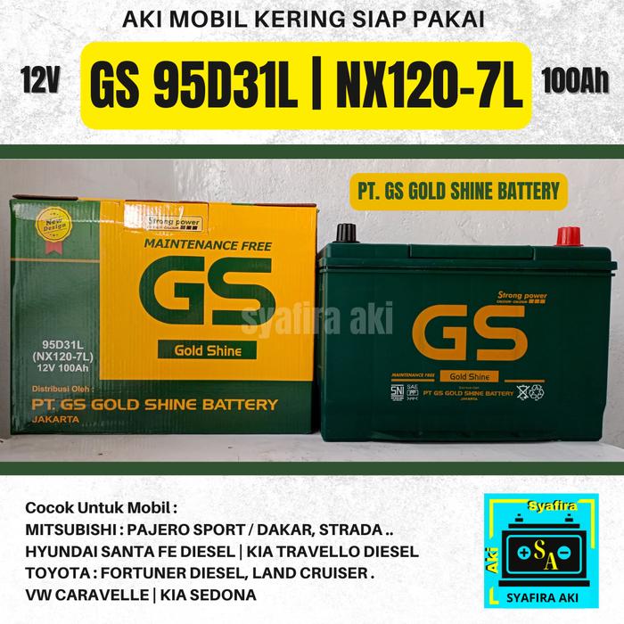 Jual Aki Mobil NX120-7L / 95D31L GS MF 12volt 100Ah Accu kering - Jakarta Selatan - SYAFIRA AKI ...