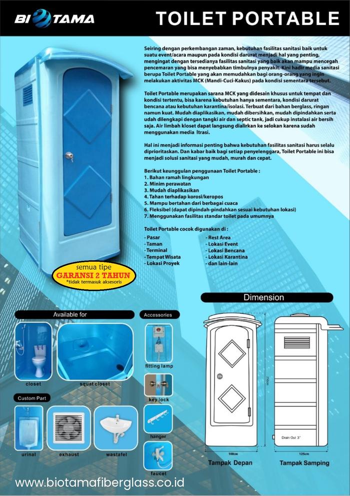 Jual Toilet Portable Tipe B - WC Portabel uk.100x125x260 cm - Kota ...