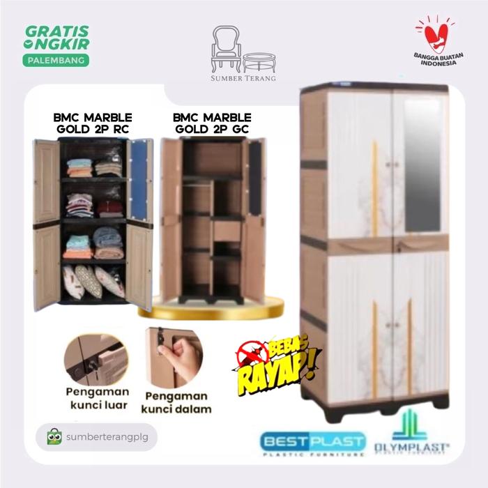 Jual Lemari Pakaian Plastik 2 pintu Bestplast Lemari Baju Plastik BMC ...